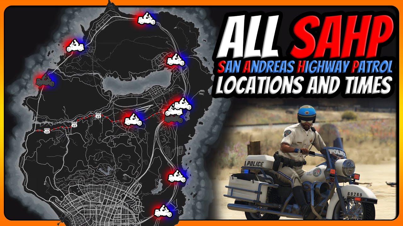 Spawn Locations and Times for the SAHP cops - YouTube