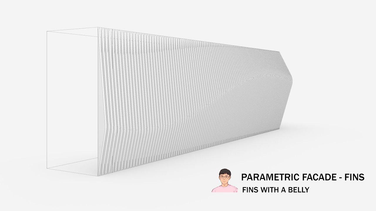Rhino and Grasshopper 2.5 _ Parametric Facade - Fins with a Belly - YouTube