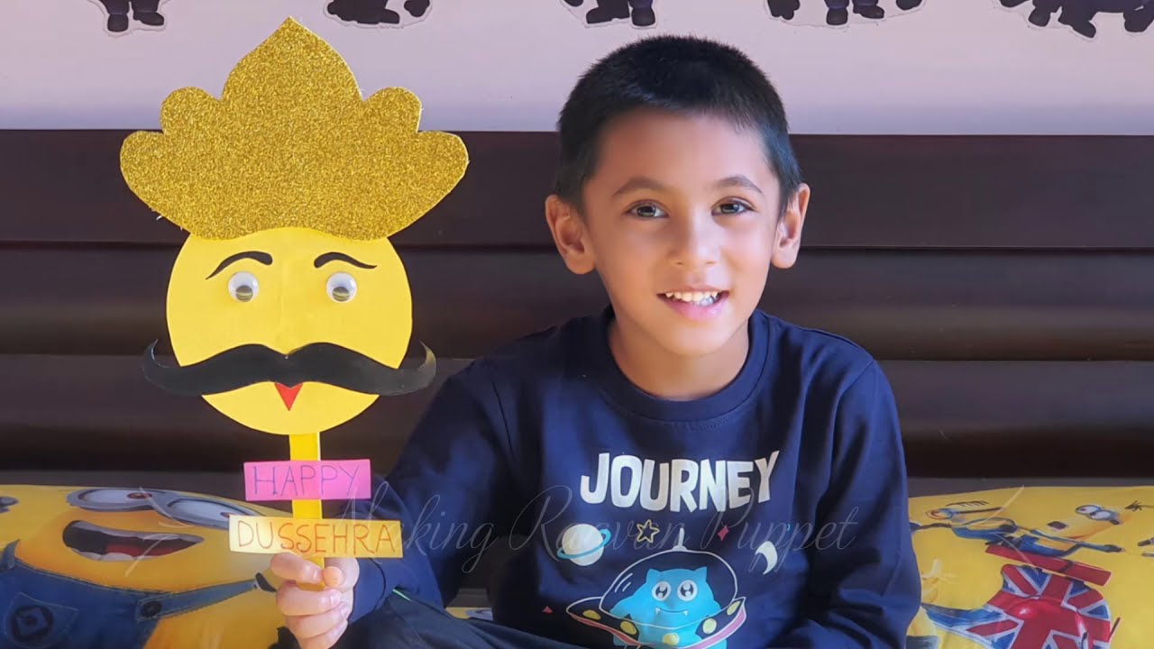 RAAVAN PUPPET FOR KINDERGARTEN DUSSEHRA CRAFT FOR KIDS HAPPY DUSSEHRA raavan-puppet-for-kindergarten-dussehra-craft-for-kids-happy-dussehra