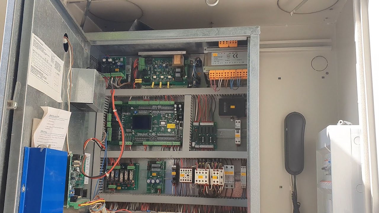 ETA Motor and Control Panel on a 2010 Eurolifth MRL Hydraulic Elevator ...