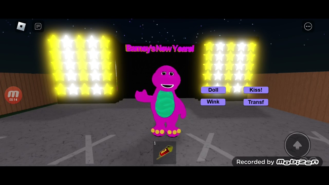 barney roblox doll wink - YouTube