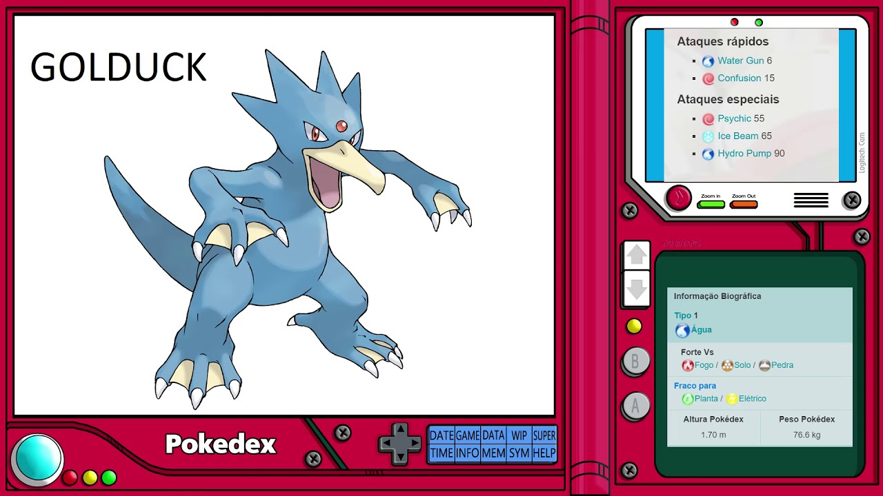 POKEDEX 55# GOLDUCK - YouTube