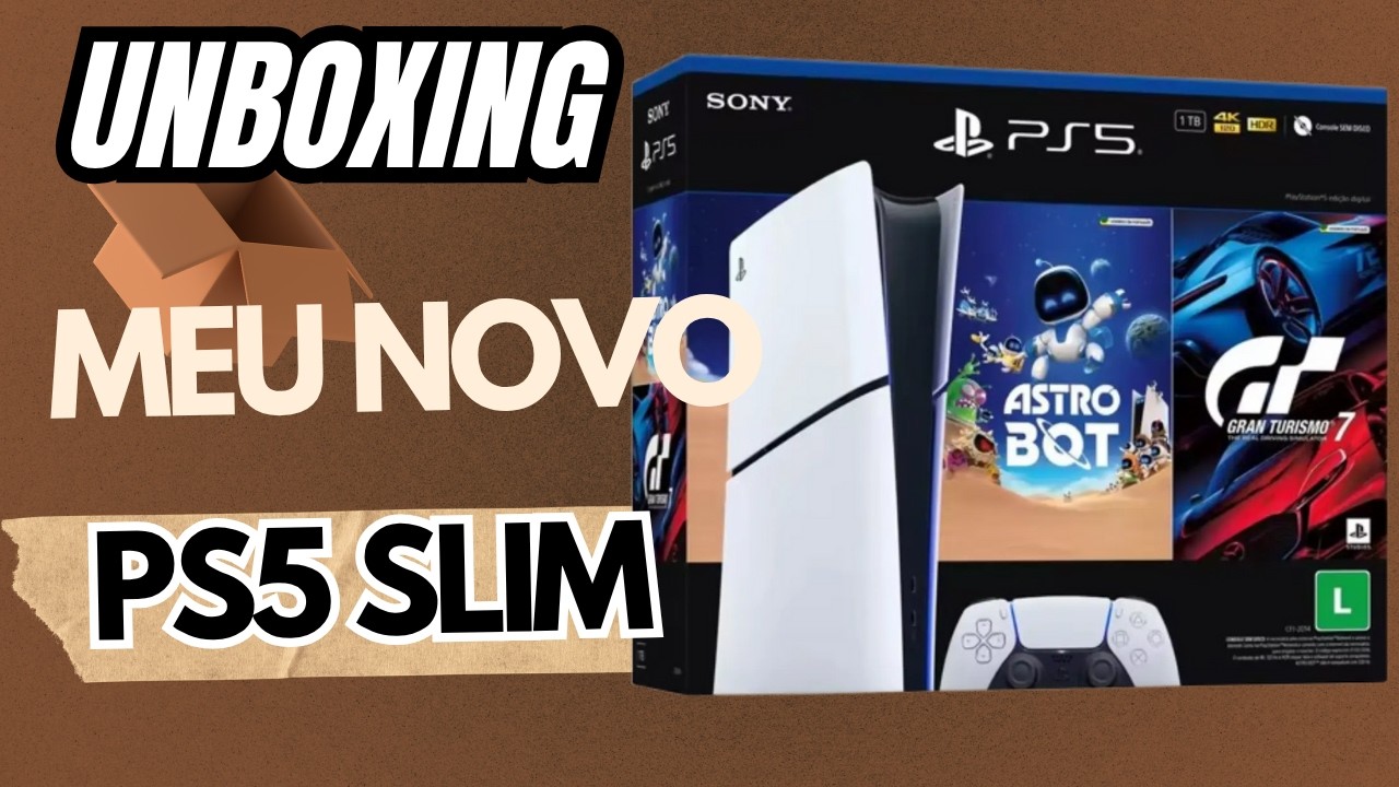 🎮 UNBOXING PS5 SLIM – O Novo Design da Sony Está INCRÍVEL! (Primeiro ...