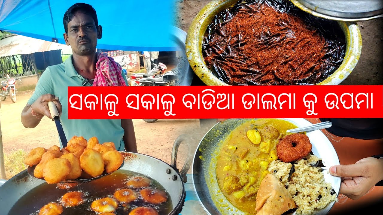 Begunia Famous ବାଡ଼ିଆ ଡାଲମା || ₹30/- ରେ Dalma upma ଆଉ ବରା ଖାଇ ପେଟ full ...