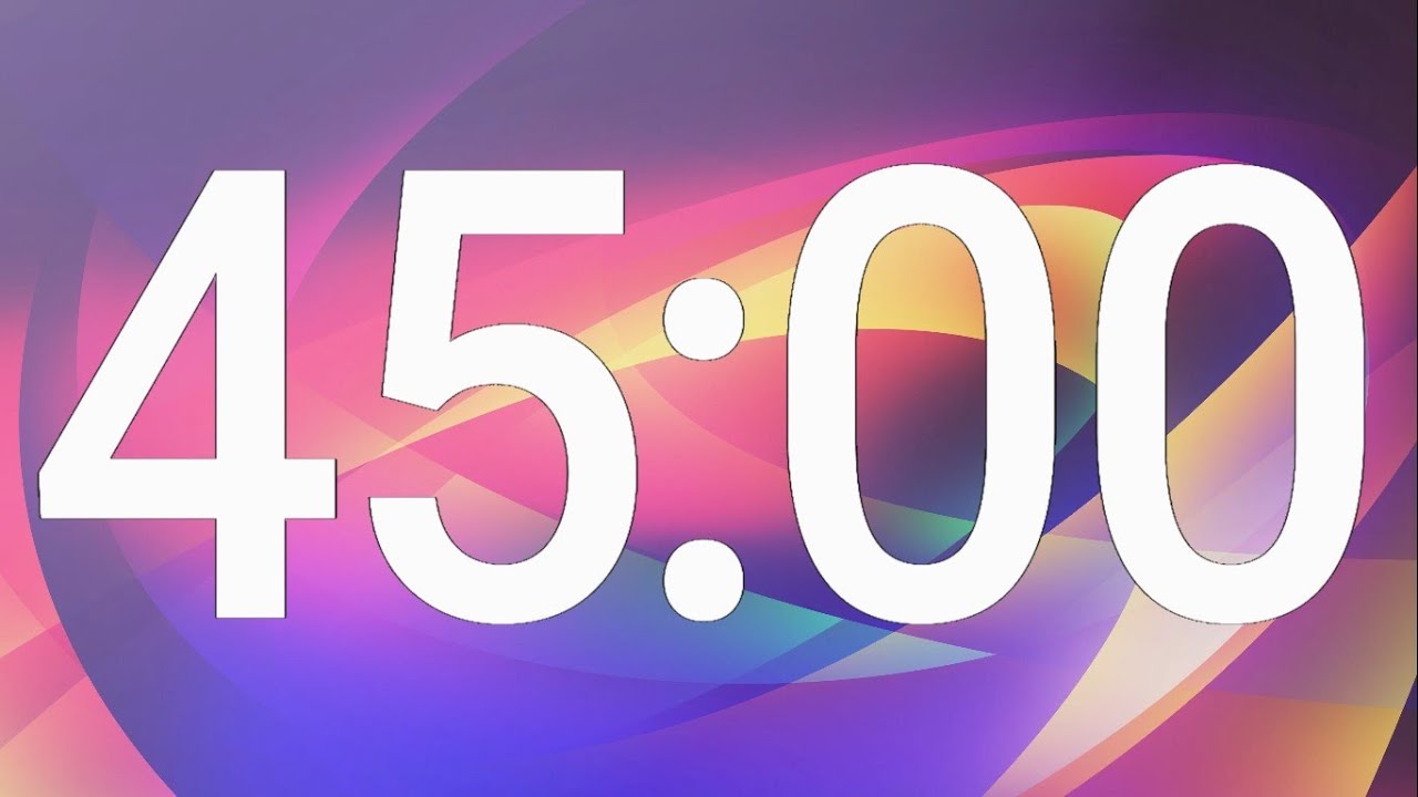 45 Minutes Countdown Timer ⌛ | 45:00 | Silent w/ Alarm ⏰ - YouTube