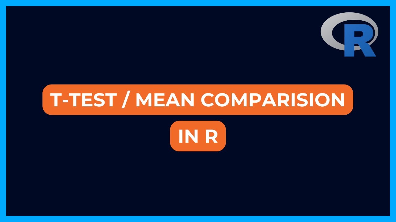 Ttest in R | Mean Comparision in R - YouTube