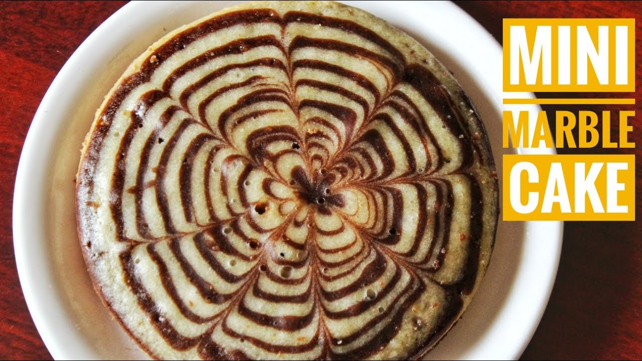 Mini marble cake | Tea time mini marble cake | Egglesscake recipe - YouTube