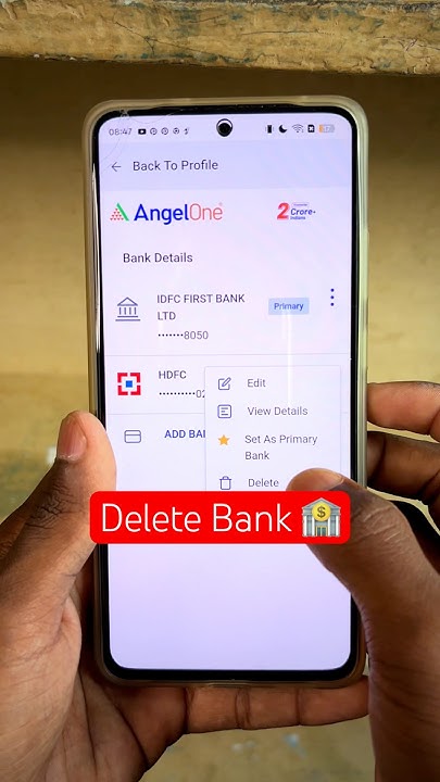Delete Bank in Angel Onel App | how to delete bank account from angel ...
