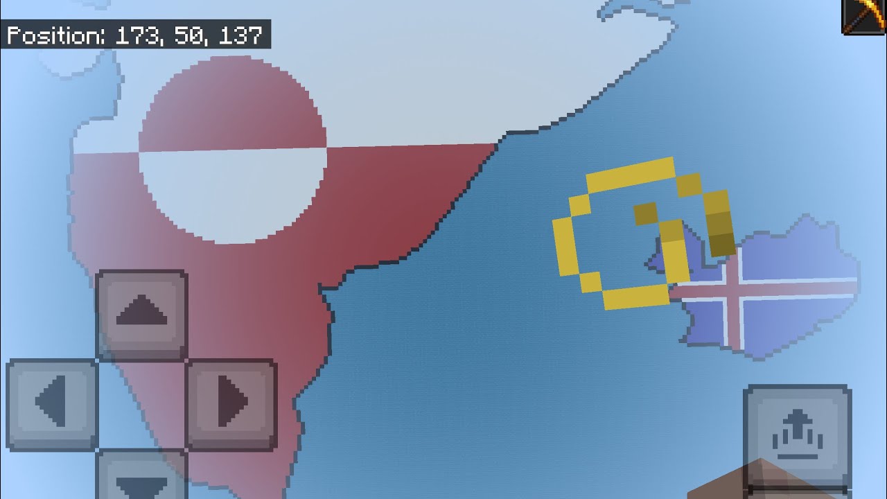Minecraft World Flag Map Part 48 (Iceland and Greenland) - YouTube