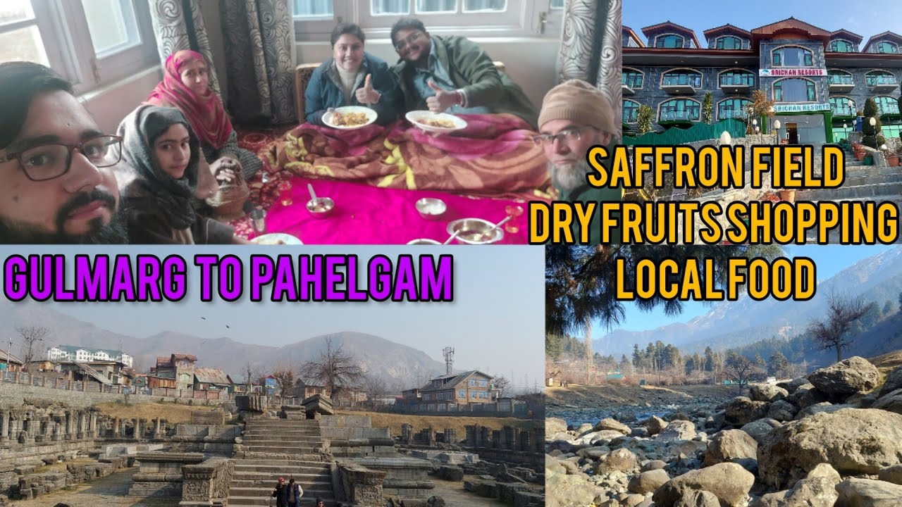 Gulmarg To Pahalgam by Road//Dry Fruits Shopping,Local Food & More ...