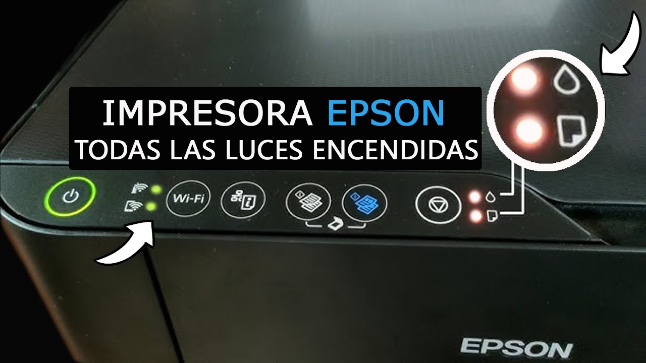 Error: Epson todas las LUCES Parpadean / Impresora L3150, L3160, L4160 ...