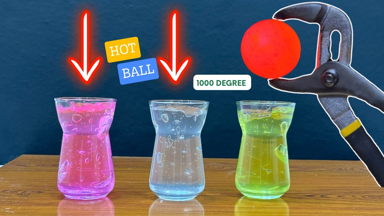 Experiment 1000°C Glowing Metal Ball vs Slime| Cool Science Experiment - YouTube