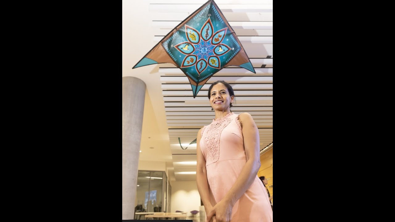 Bindu Viswanathan, Artist, Sacred Springs Kite Exhibition - YouTube