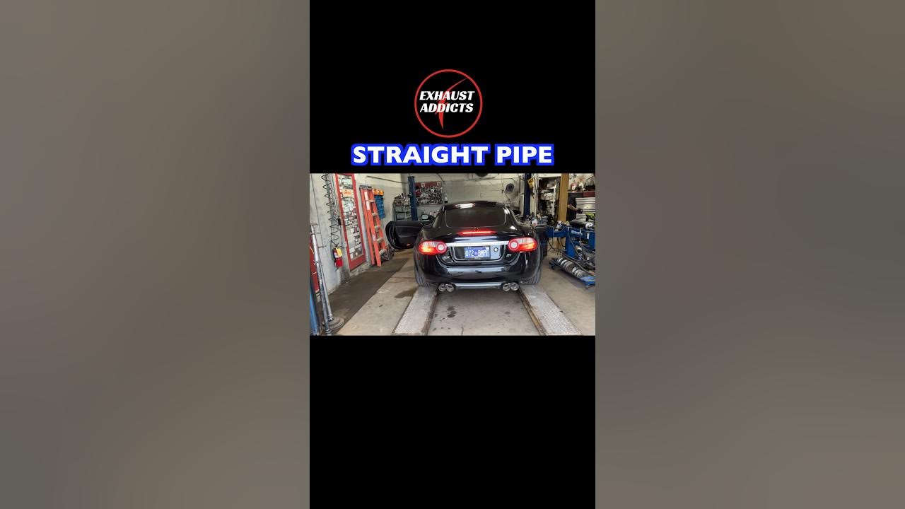 Jaguar XK-R 4.2L V8: Stock Exhaust Sound Vs Muffler Delete! - YouTube