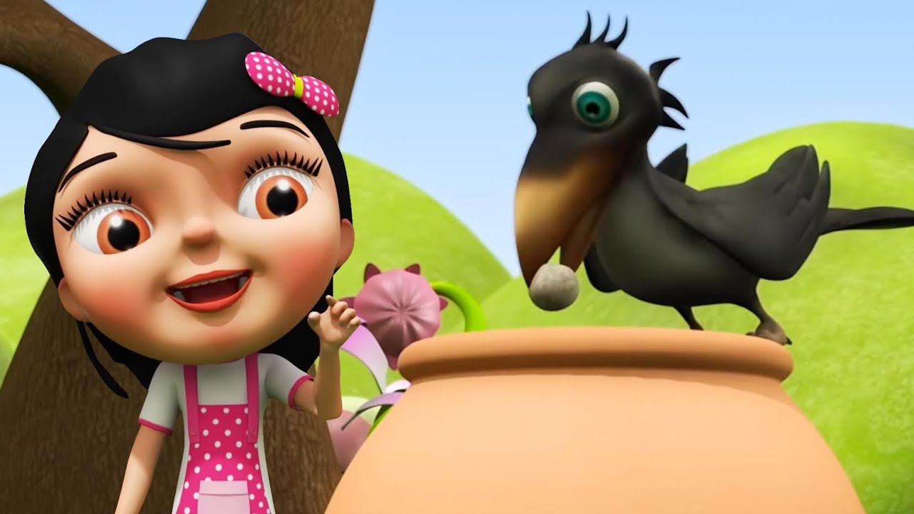 Ek Kauwa Pyasa Tha, एक कौवा प्यासा था, Crow Story and Hindi Rhyme - YouTube