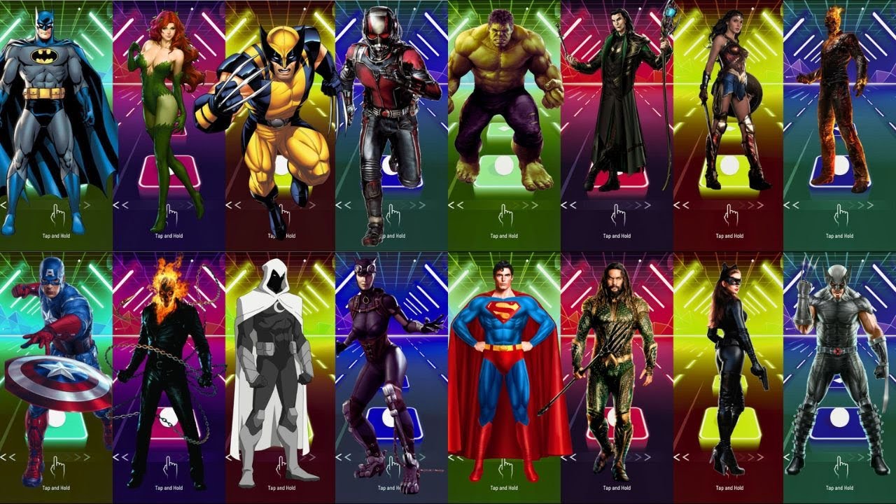 Epic Superhero Showdown Mega Mix #6: Tiles Hop EDM Rush! - YouTube