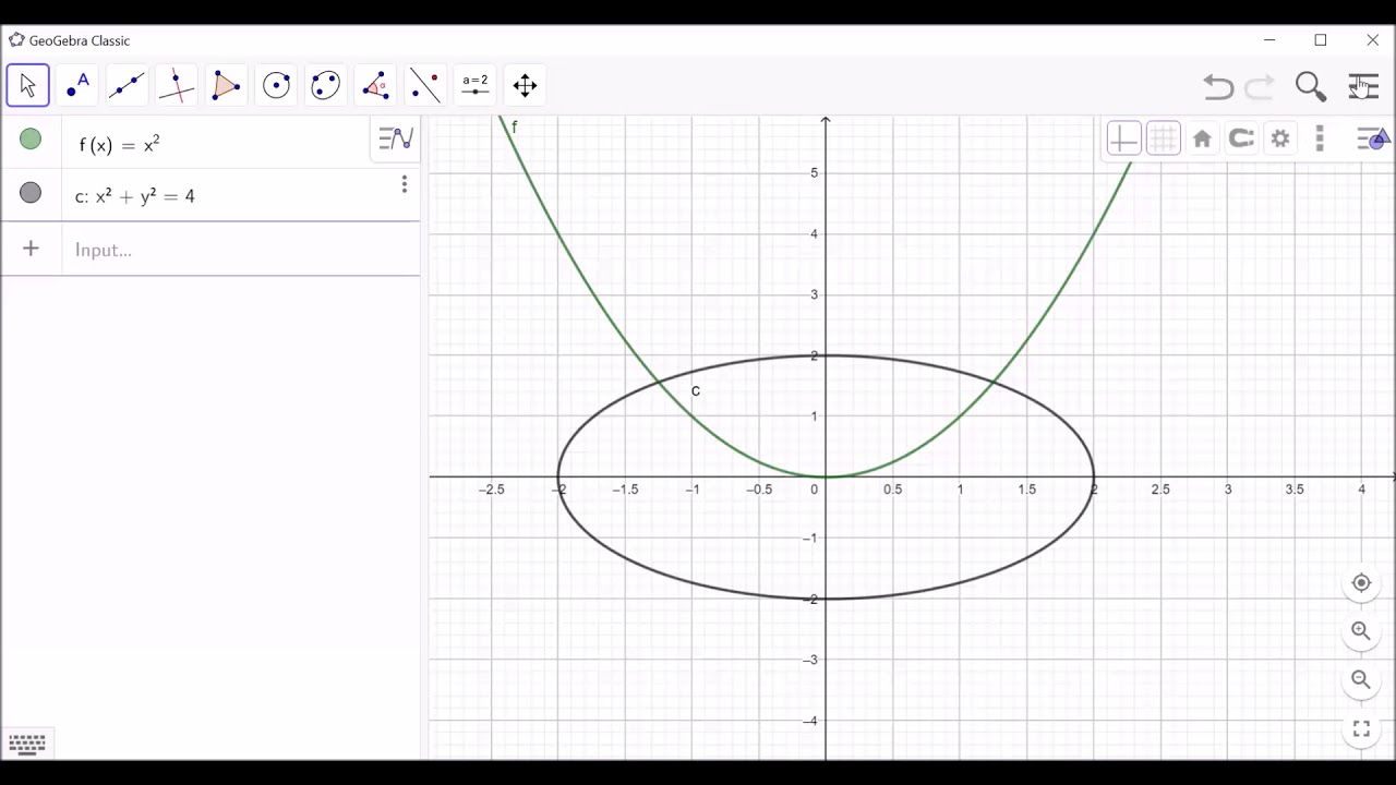 Geogebra1 - Basic graphing - YouTube