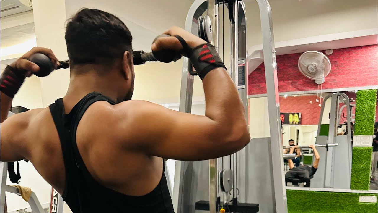 Shoulder workout at gym with dumbbells | shoulder workout machine and ...