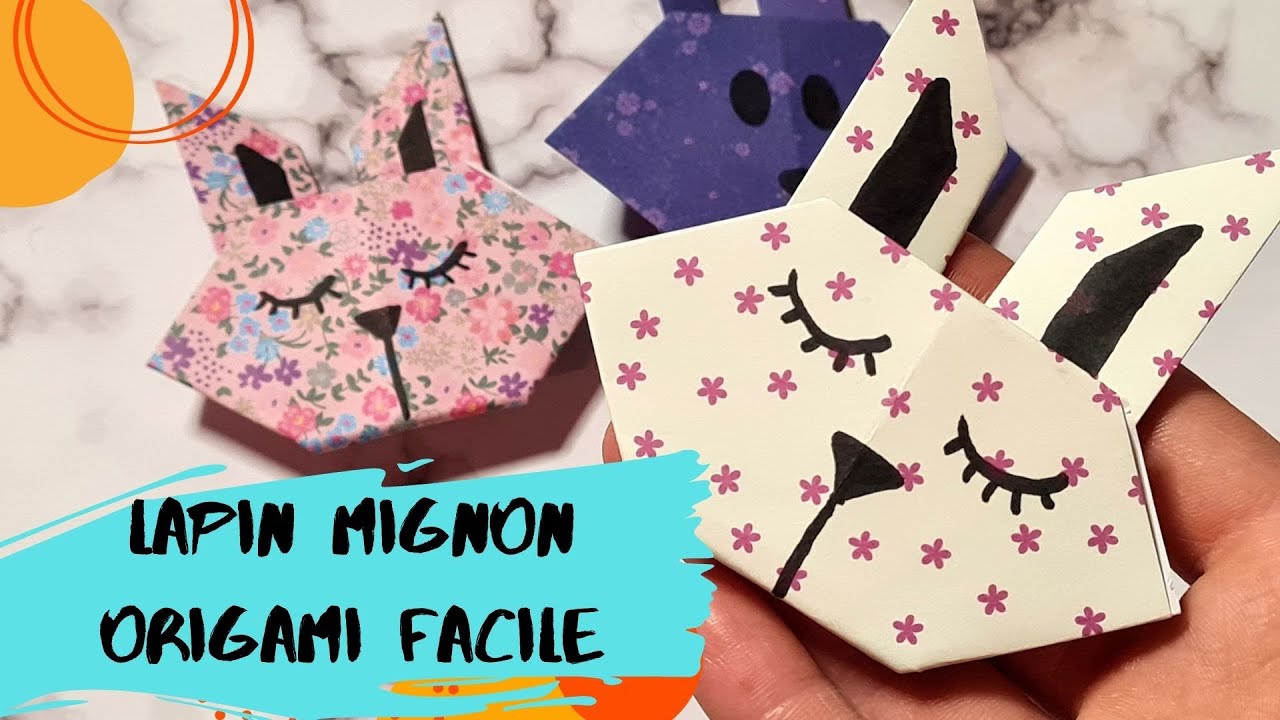 TUTO ORIGAMI LAPIN - PAQUES - RABBIT ORIGAMI DIY - YouTube