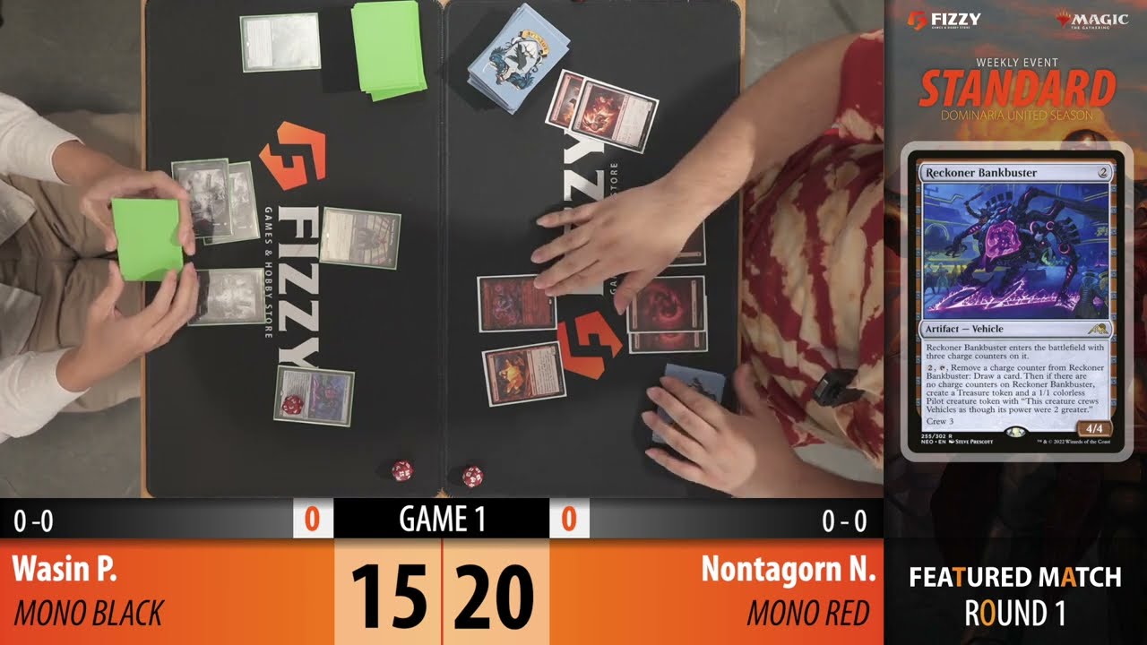 Round 1 (Standard): Mono-Black Midrange vs. Mono-Red Aggro | FNM Magic ...