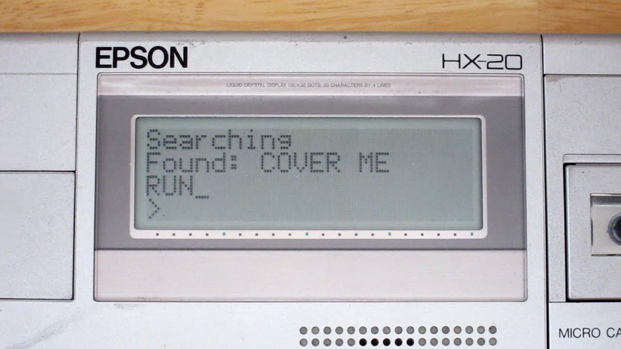 Epson HX-20 "Cover Me" Music - YouTube