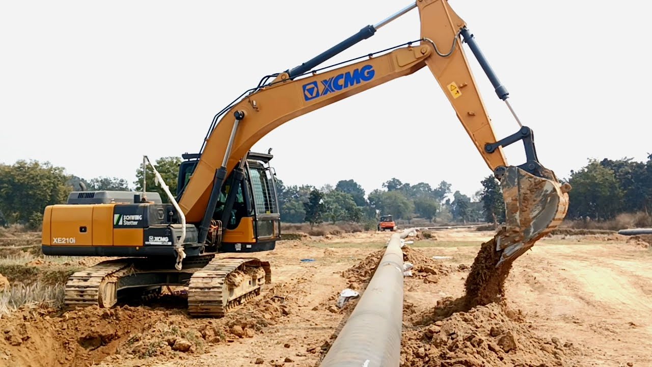 Xcmg excavator 210 working performance || schwing stetter control ...