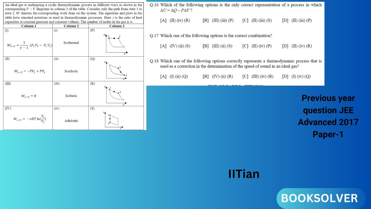 JEE ADV 2017 Q16,Q17,Q18 paper 1#iit #jee #jeeadvanced - YouTube
