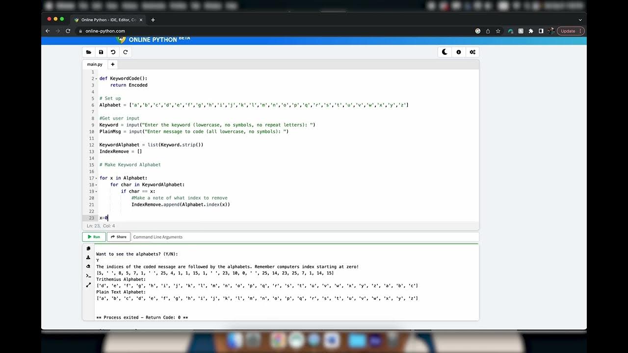 Python | How to Code a Keyword Cipher - YouTube