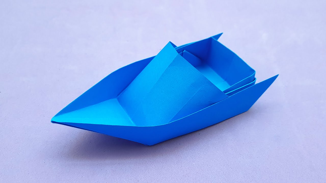 Paper Folding Origami Floating Boat | Handmade Paper Boat Making ...