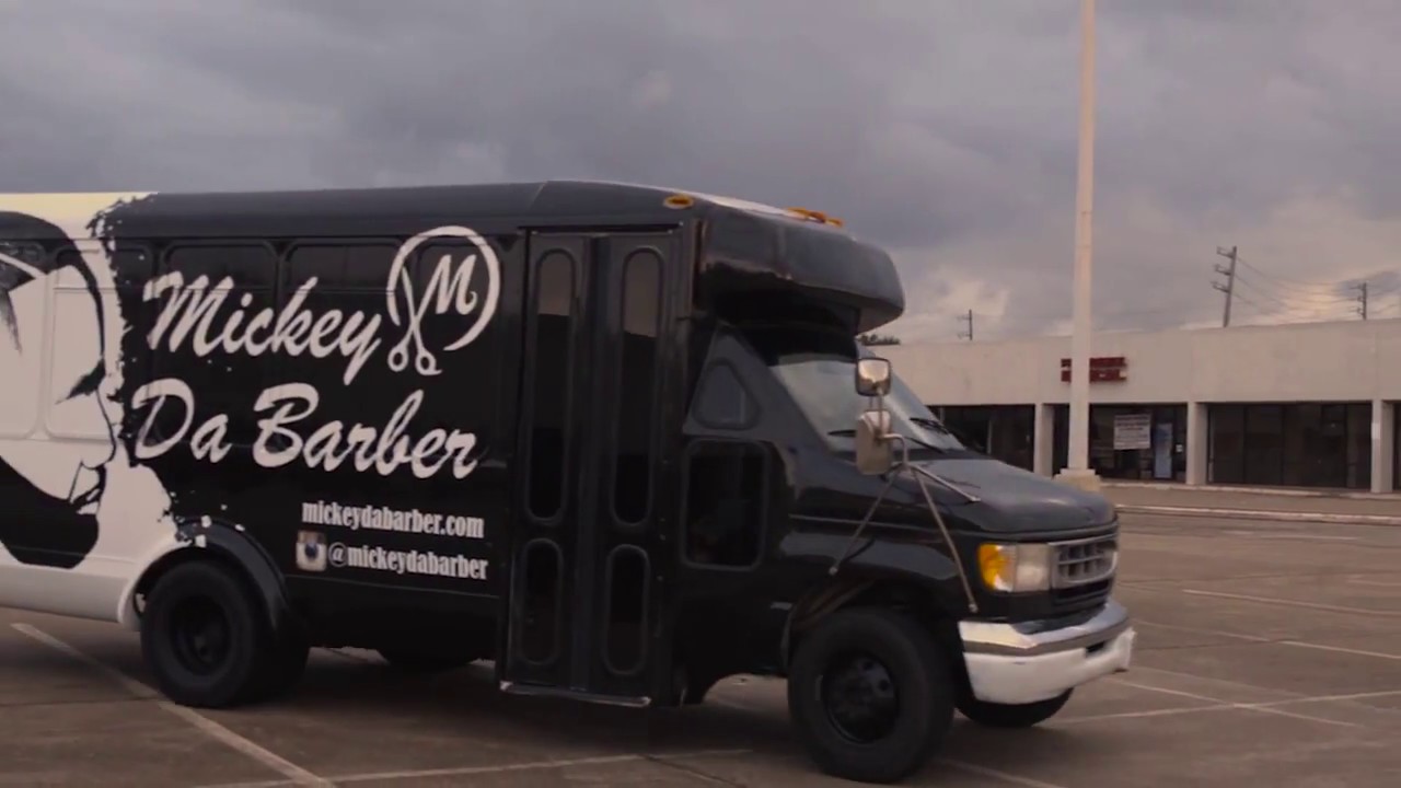 Mickey Da Barber Mobile Barber Shop - YouTube
