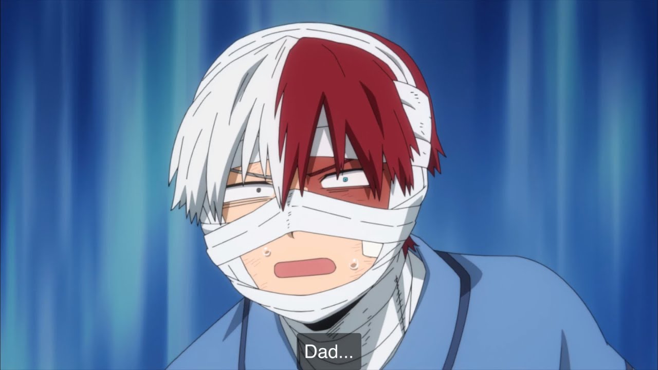 Shoto slamming the door cuz he saw endeavour crying - YouTube