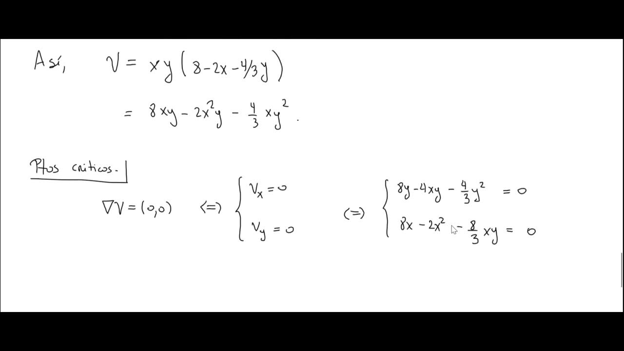 Problema de optimizacion. Maximizar volumen de una caja. Funciones varias variables. - YouTube