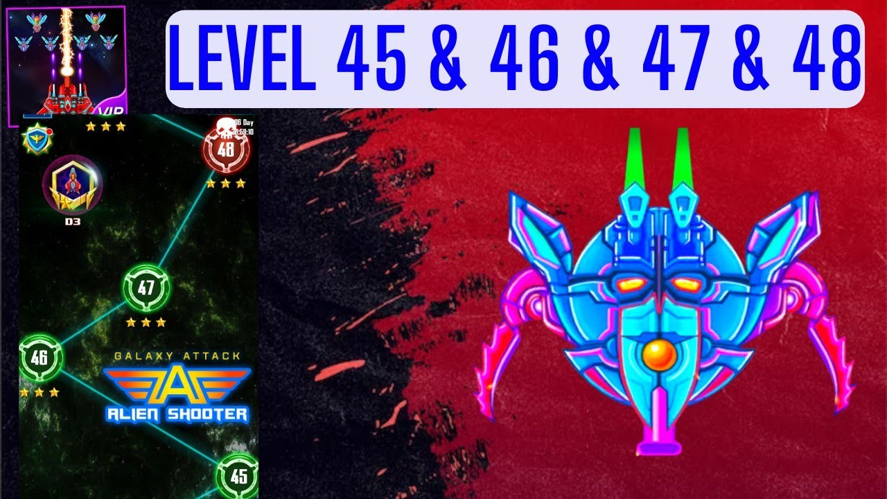 Alien Shooter Level 45 46 47 48 | Galaxy Attack Premium Boss 12 ...