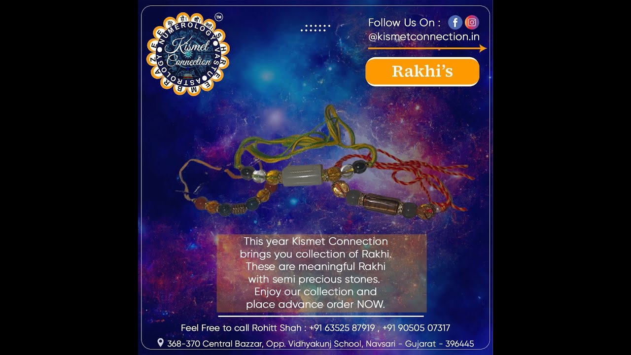 Transform your life with Kismet Connection's gemstone Rakhi. Celebrate Raksha Bandhan with this ...