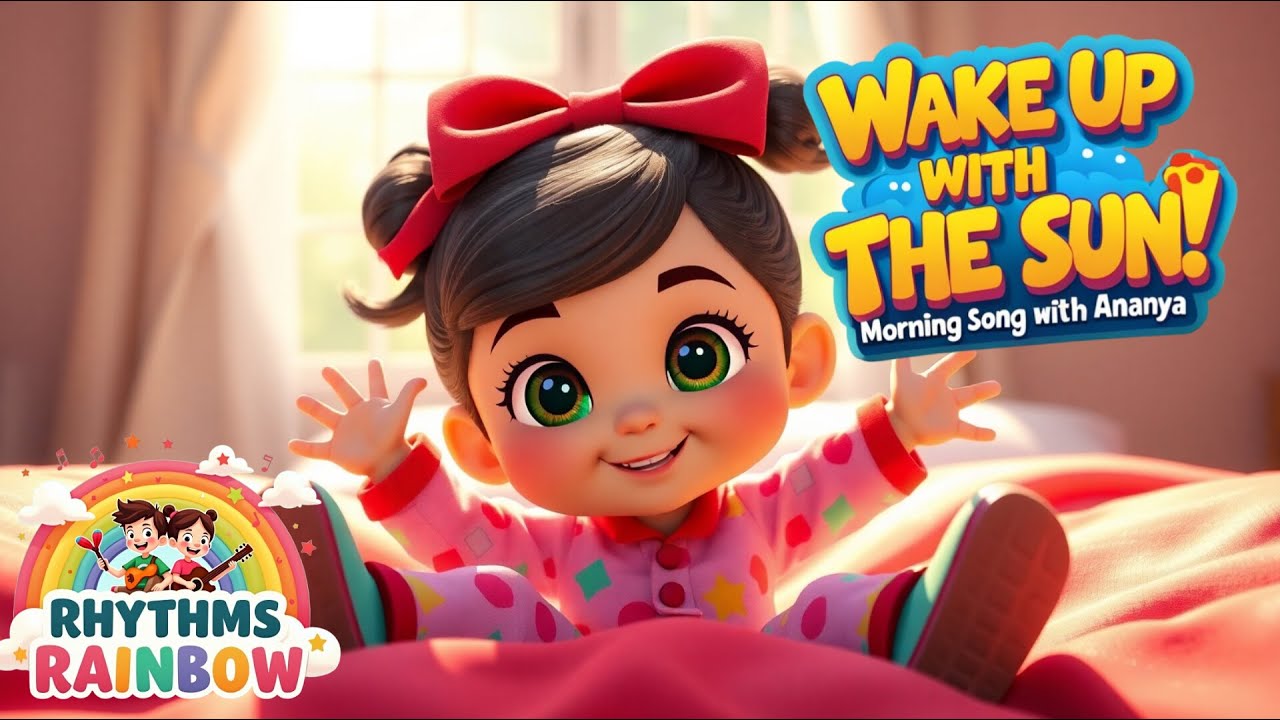 Ananya Wakes Up with the Sun | Morning Song for Kids | Wake Up Routine Cartoon | Rhythms Rainbow ...