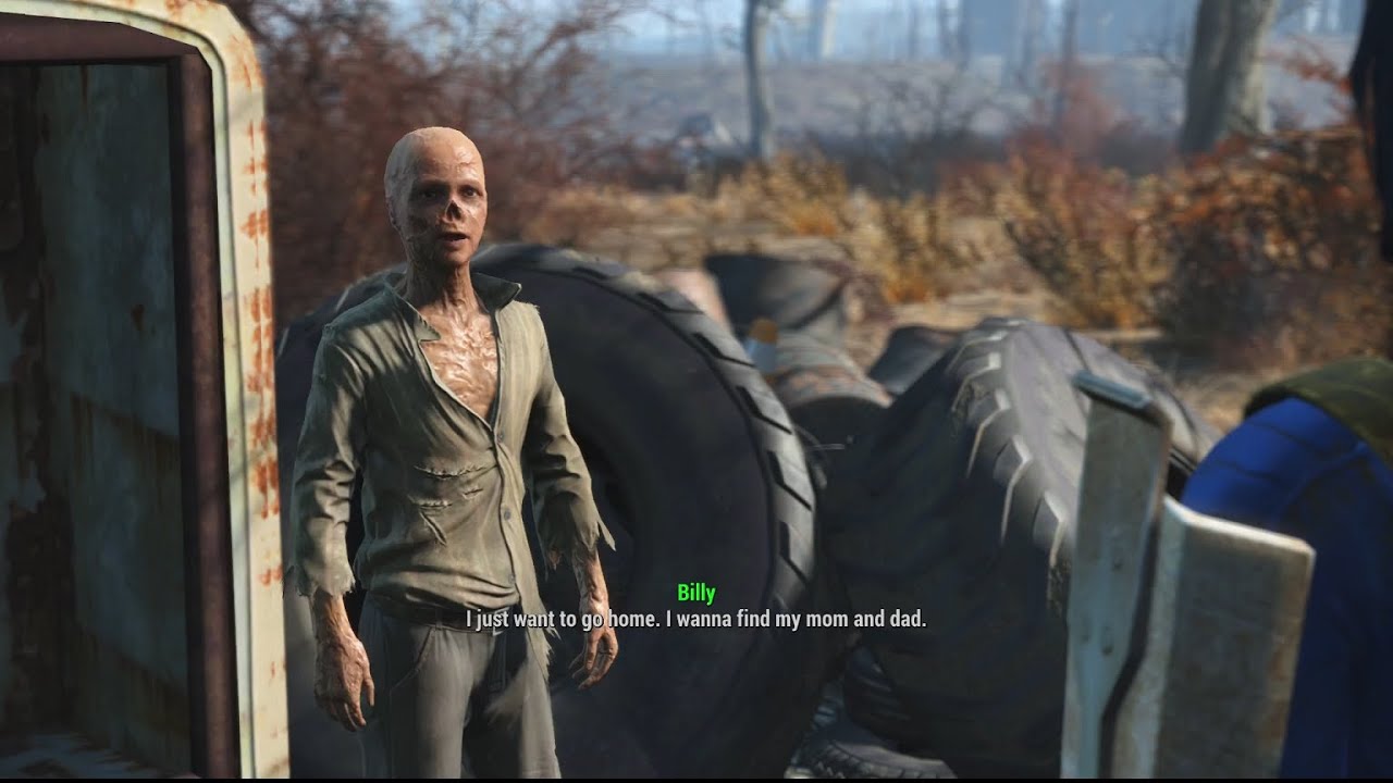 Fallout 4 Piper reacts to helping the ghoul boy, Kid in a Fridge - YouTube