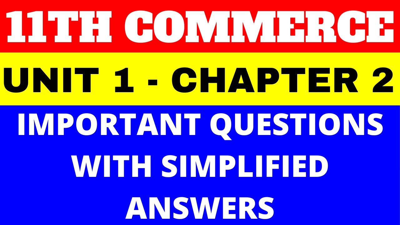 11TH COMMERCE UNIT 1 - CHAPTER 2 OBJECTIVES OF BUSINESS IMPORTANT ...