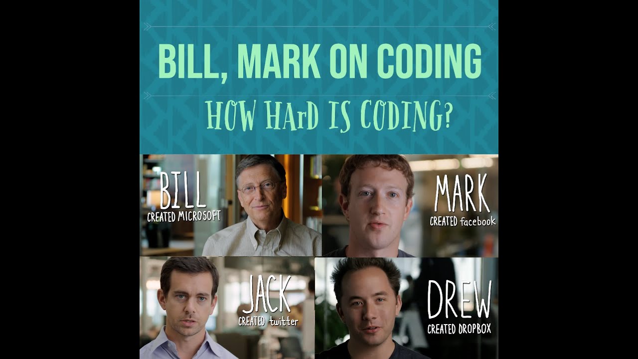 Bill gates, Mark Zuckerberg on is coding difficult? Coding motivation ...