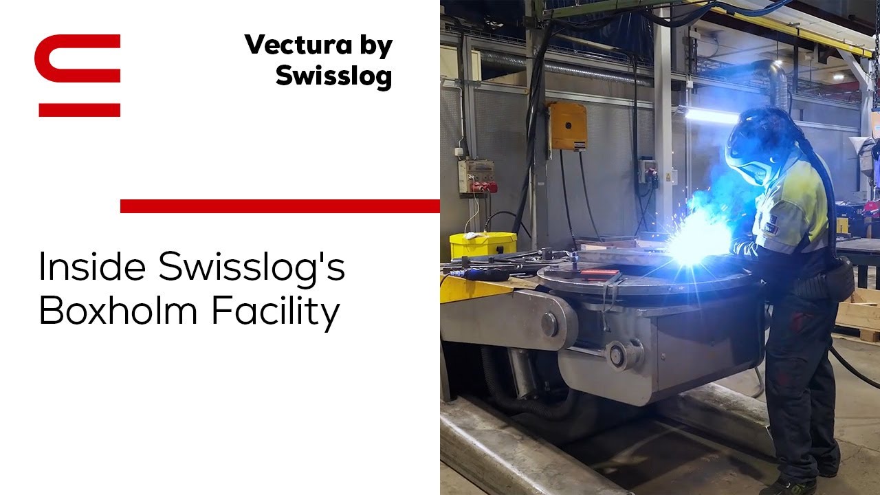 Inside Swisslog's Boxholm Facility: Vectura pallet stacker crane ...