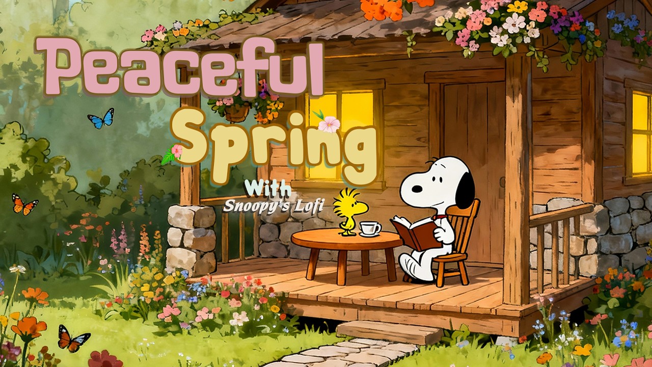 Snoopy’s Quiet Garden Cabin 🌿 Cozy Lofi Beats for Focus & Relax ...