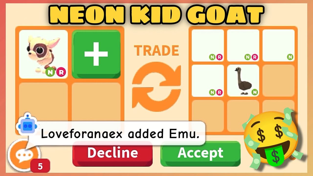 Omg 😍 TRADED MY *NEW* NEON KID GOAT FOR 5 NEON PETS!! I THOUGHT THIS ...