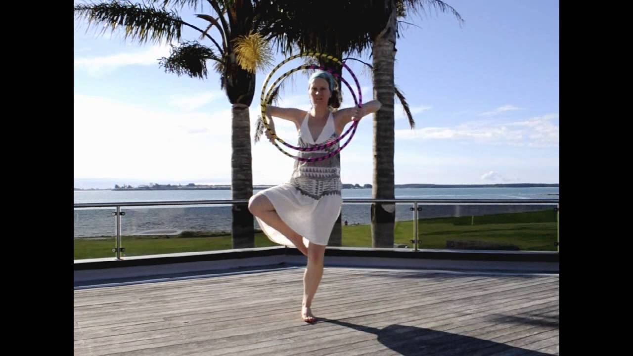 Twin mini hooping to Get Lucky - YouTube