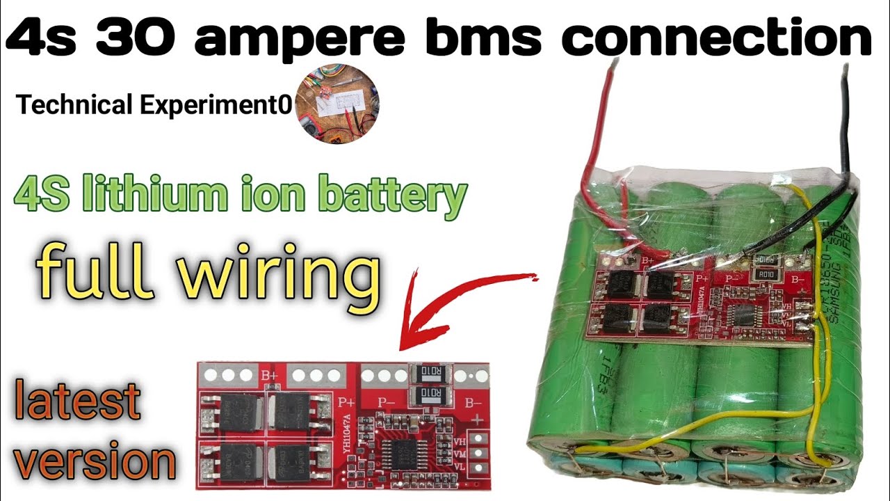 How to use 4S 30 amp BMS make to lithium ion battery pack 16.8 volt ...