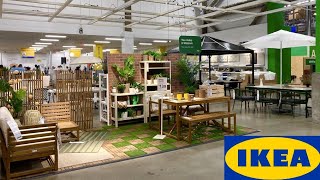 IKEA PATIO FURNITURE CHAIRS TABLES SOFAS OUTDOOR DECOR SHOP WITH ME SHOPPING STORE WALK THROUGH