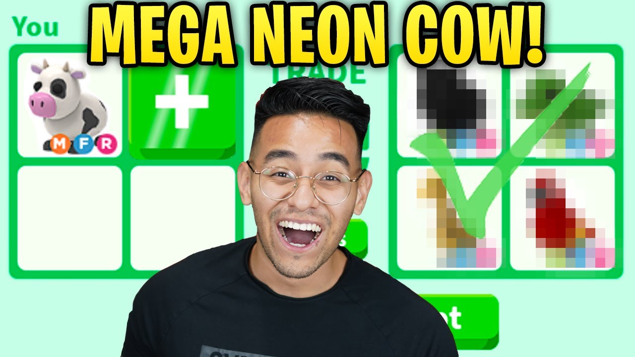 Adopt me, But I traded my mega neon cow for this.......(Rich trade ...