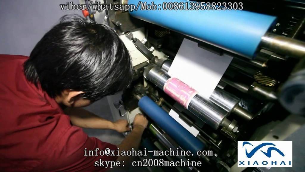 operation video label flexo printing machine - YouTube