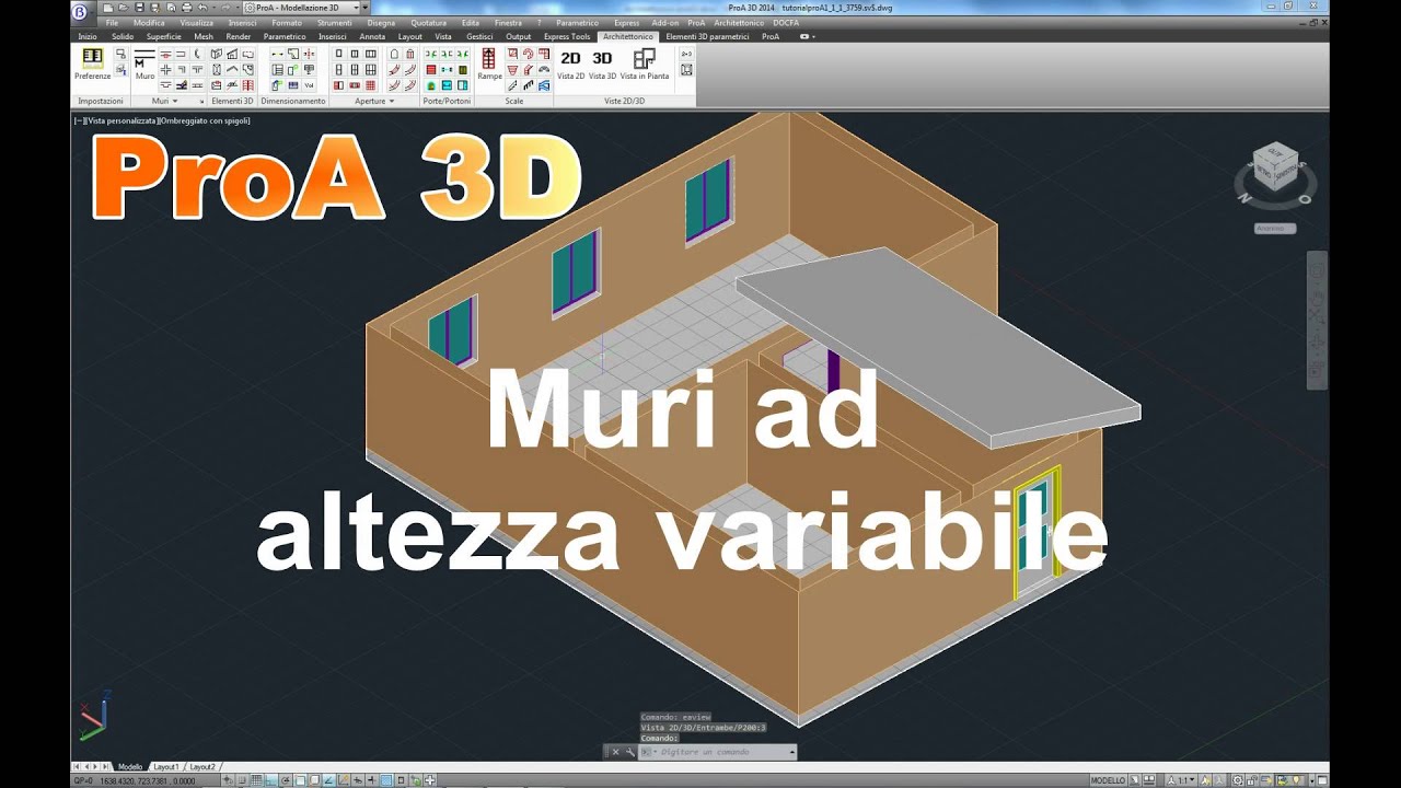 Tutorial di proA 3D: Modulo architettonico - 3 - YouTube
