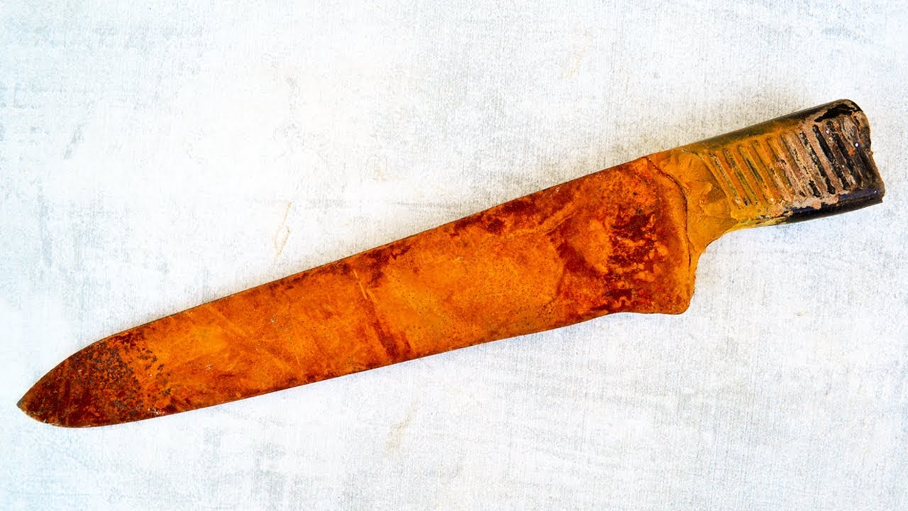 Old Rusty Butcher Knife Restoration - YouTube