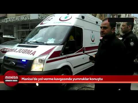Manisa'da yol verme kavgasında yumruklar konuştu
