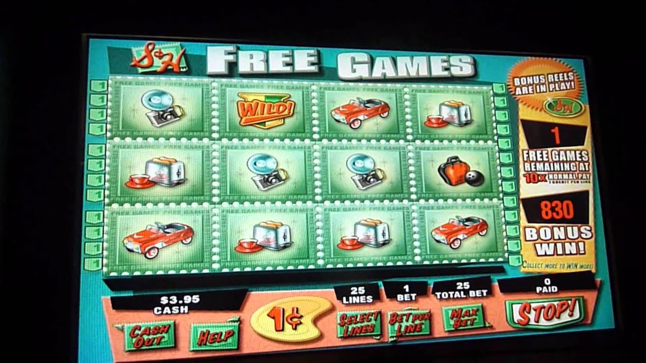 Green Stamps Slot Machine Bonus Win (queenslots) - YouTube